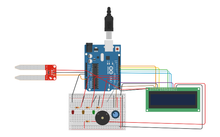 Circuit design moisture sensor - Tinkercad