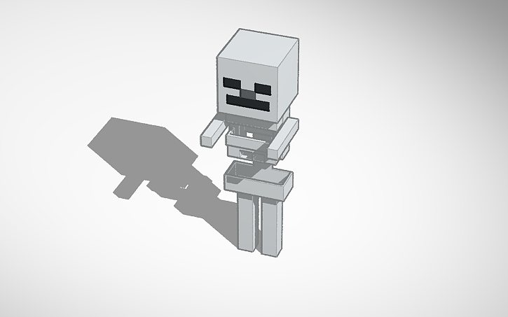3D design Minecraft Weird Skeleton#Tinktober Day 14 - Tinkercad