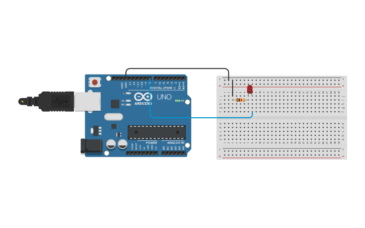 Circuit design Uygulama 8 - Arduino İle Led Yakma - Tinkercad