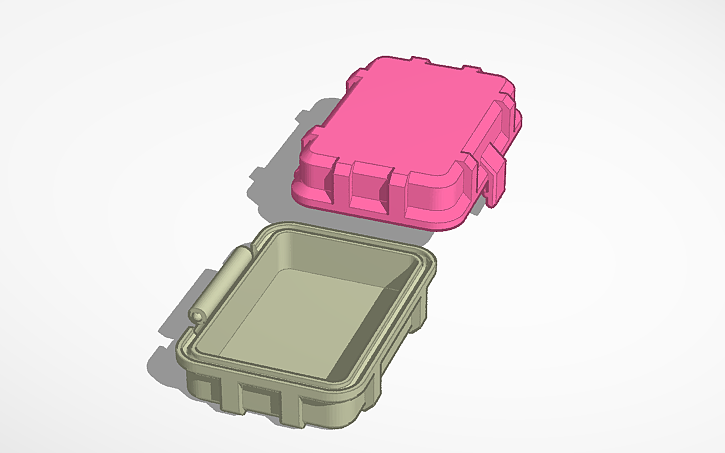 3D design box perametric rugged - Tinkercad