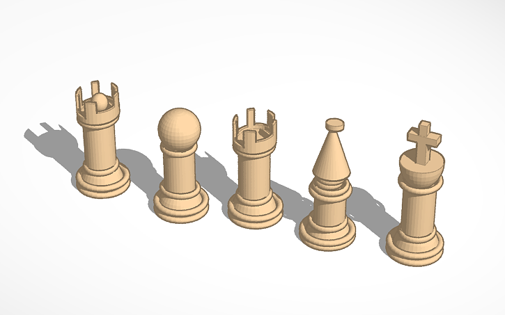 3D design CHESS SET - Tinkercad