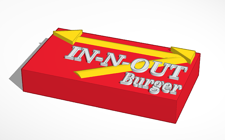 3D design in-n-out rebrand | Tinkercad