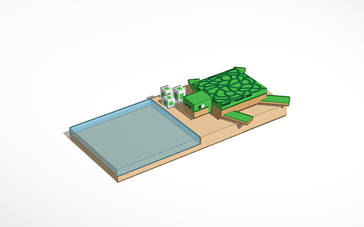 3D design Minecraft Turtle - Tinkercad