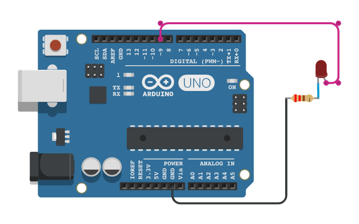 Circuit design Code morse sans fonctions | Tinkercad