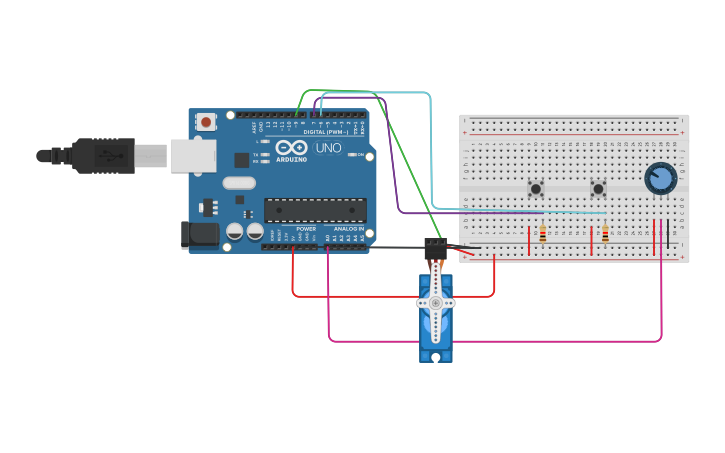 Circuit design VECTOR ARDUINO | Tinkercad
