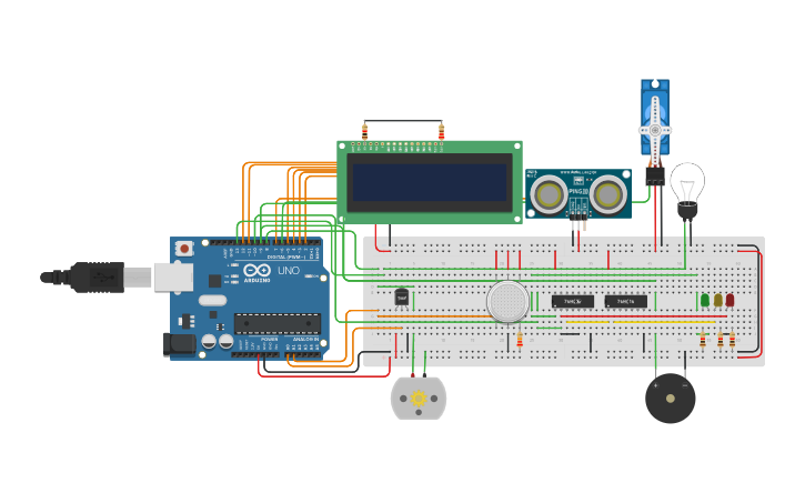 Circuit design Final Project-Smart House - Tinkercad