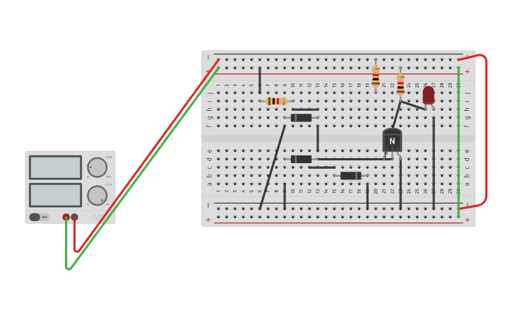 Circuit design NAND Gate Diode Transitor Logic - Tinkercad