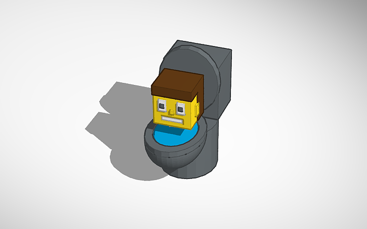 3D design Skibidi Toilet - Tinkercad