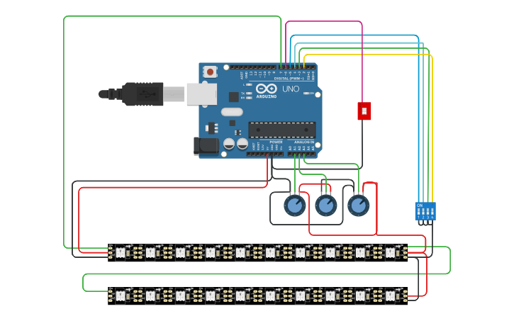 Circuit design Task №5 NeoPixel_Tsvetelina Nikolova | Tinkercad