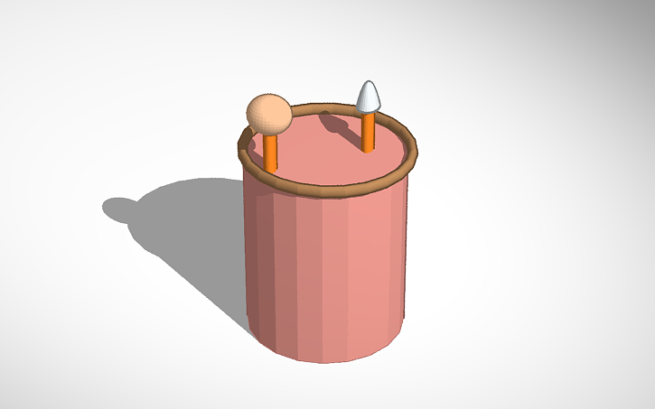 3D design Makeup Brush Holder - Tinkercad