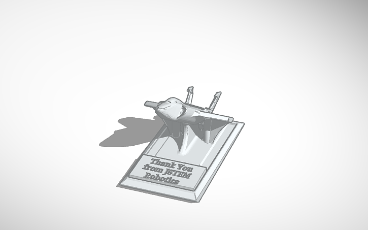 3D design JSTEM Academy Thank you award | Tinkercad