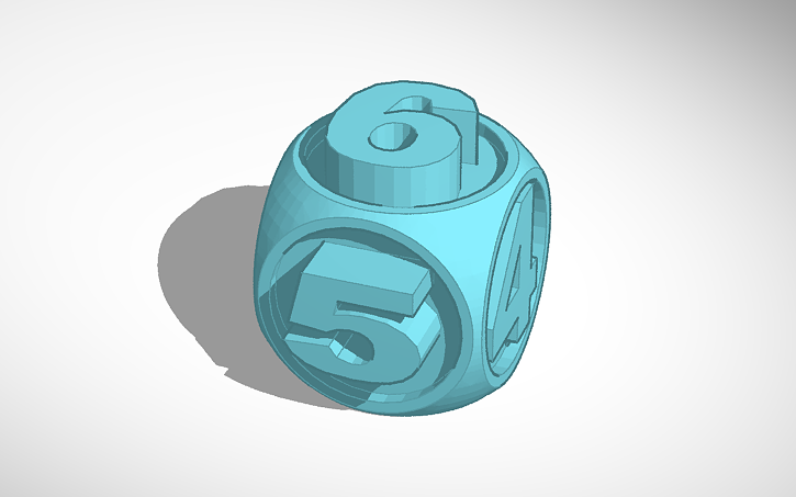 3D design Lesson: Die on the workplane result - Tinkercad