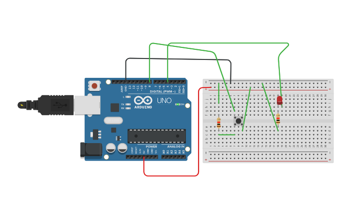 Circuit design If/ else - Tinkercad
