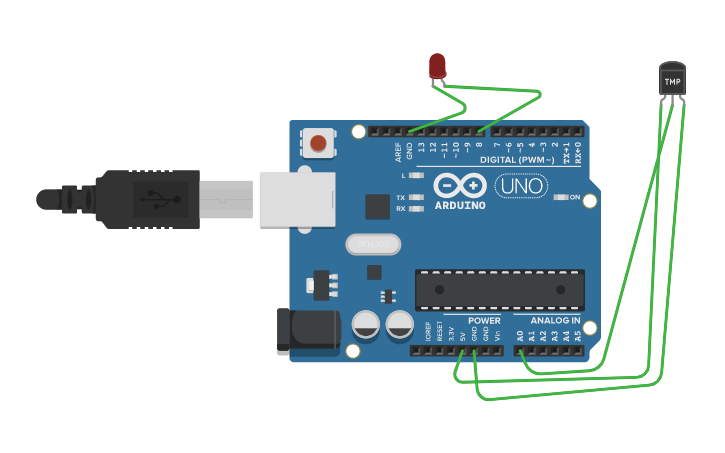 Circuit design sos with arduino - Tinkercad