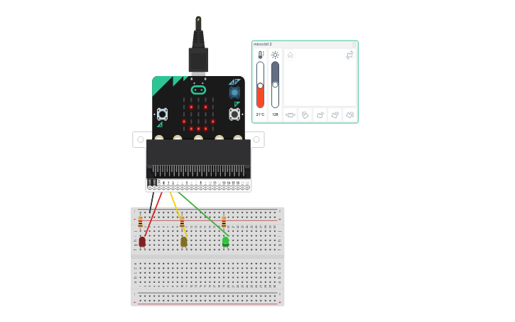 Circuit design Microbit Semaforo - Tinkercad