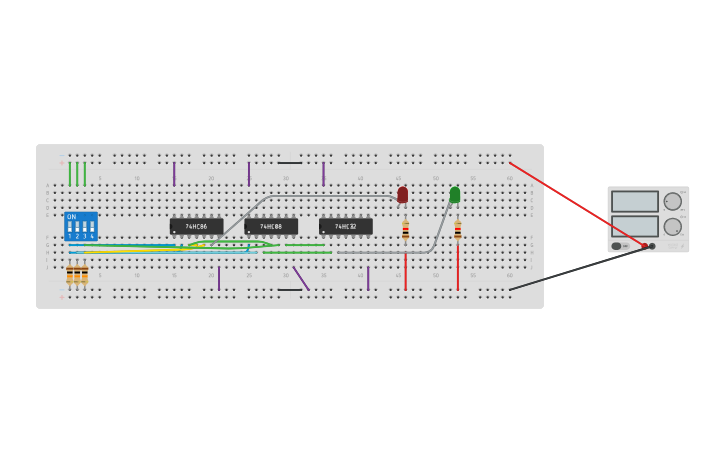 Circuit design CI DIGITALES Control Logico - Tinkercad