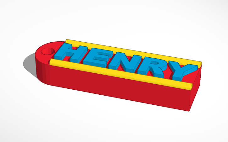 3D design Keychain - Tinkercad