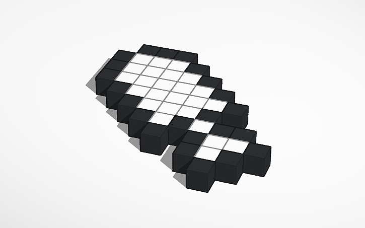 3D design Minecraft meat template - Tinkercad