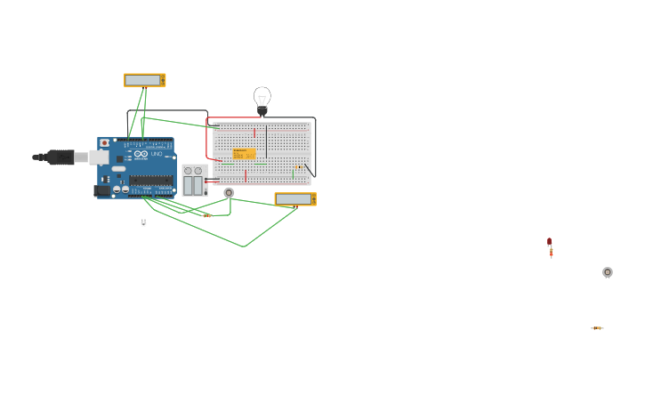 Circuit design sensor de luz - Tinkercad