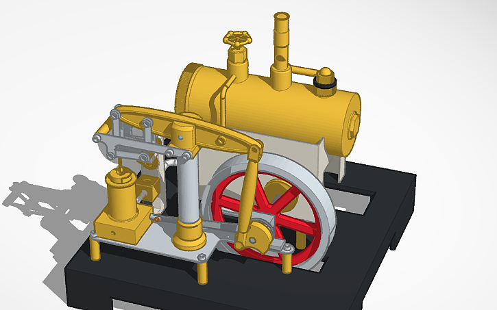 3D design Steam Engine - Tinkercad