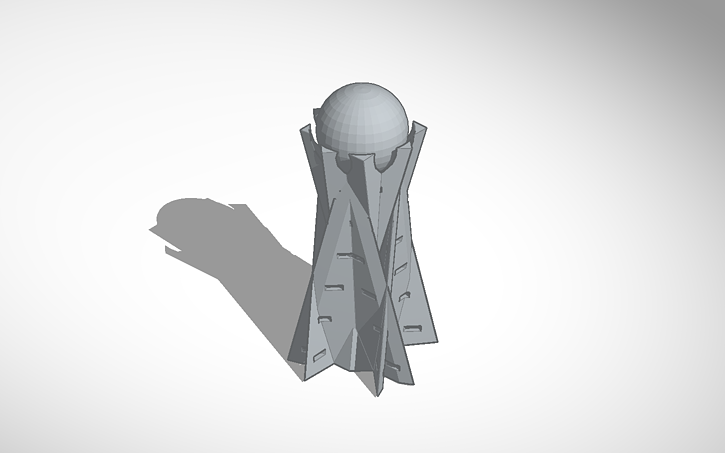 3D design shield generator shell - Tinkercad