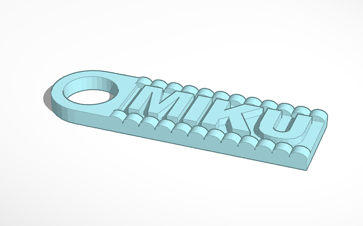 3D design Miku Key Ring (Tutorial ver) | Tinkercad