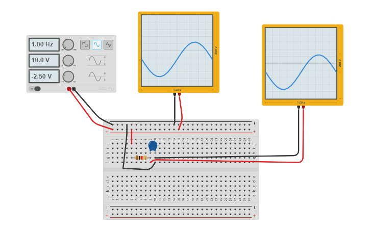 Circuit design passa-alto | Tinkercad