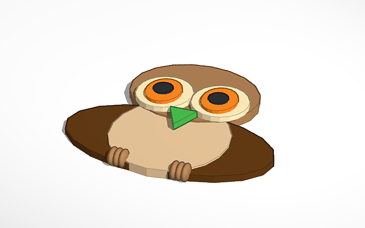 3D design Harry Potter Owl and Broom - Tinkercad