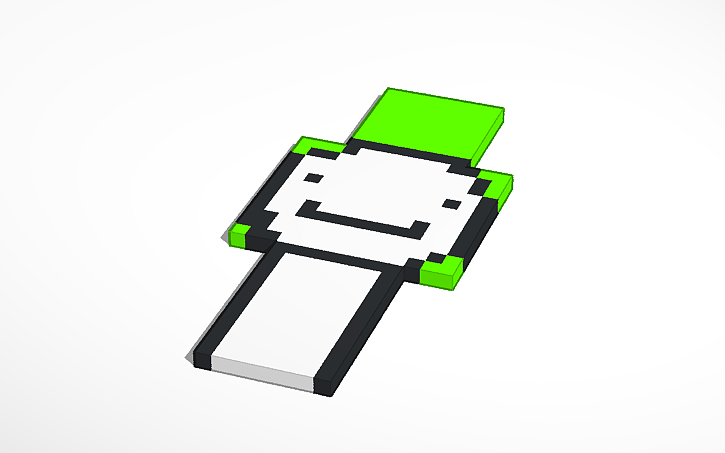 3D design Dream's Minecraft skin. | Tinkercad