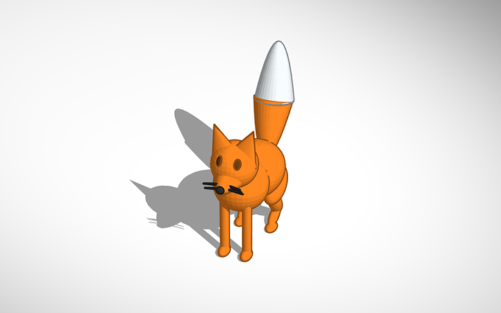 3D design Assignment 1 - Fox Standing | Tinkercad