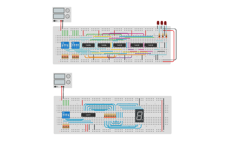 Circuit Design Lt4 Encoder And 7 Segment Tinkercad