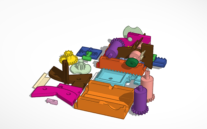 3D design Toy Printing Press - Tinkercad