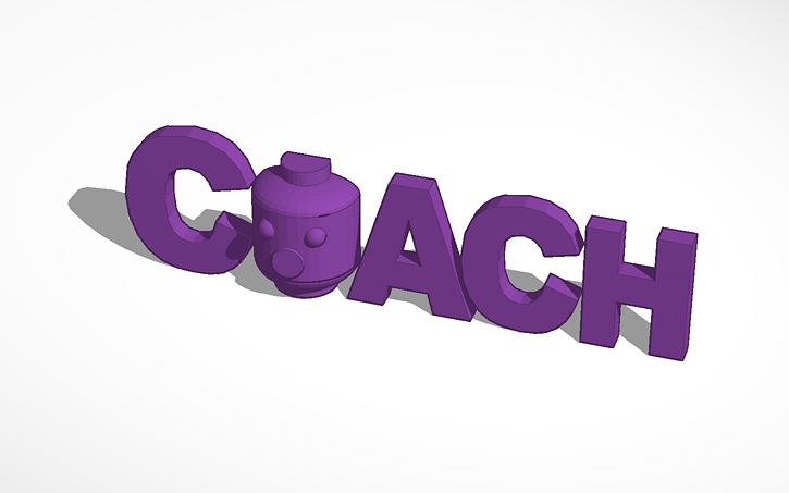 3D design FLL Coach MiniFig Head - Tinkercad