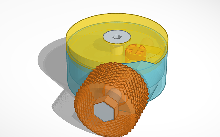 3D design Rotation screw driven - Tinkercad