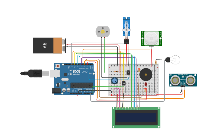 Circuit design Automatizacion - Tinkercad