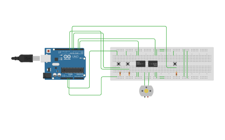 Circuit design Exemplo 1A- Controlador Sequencial Simples - Tinkercad