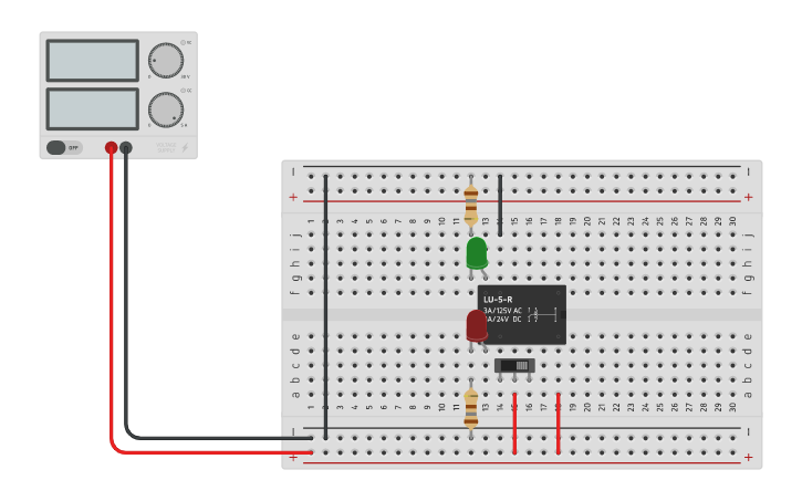 Circuit design lab 6 relays - Tinkercad