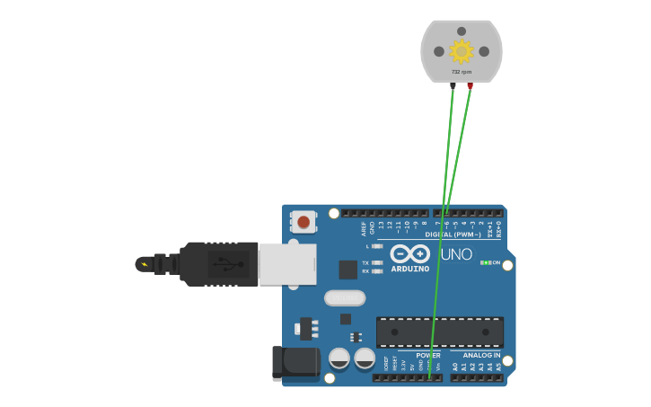 Circuit design Motor Acceleration - Tinkercad