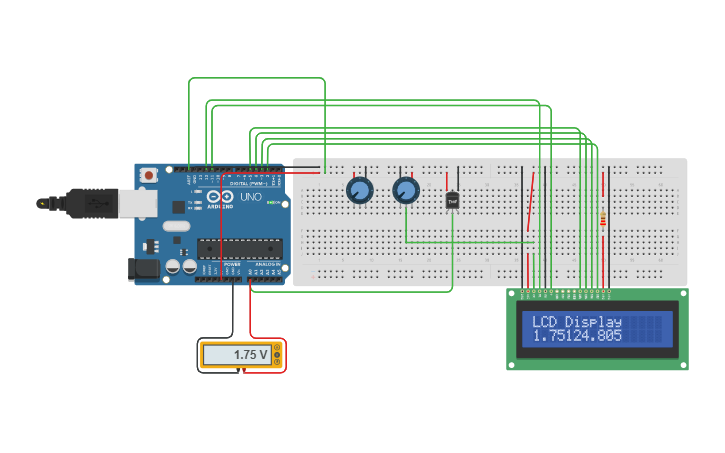 Circuit design ADC | Tinkercad