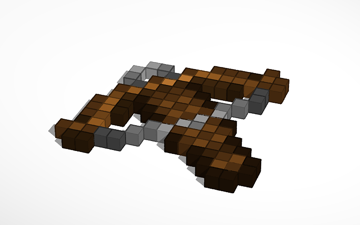 3D design Minecraft Crossbow - Tinkercad