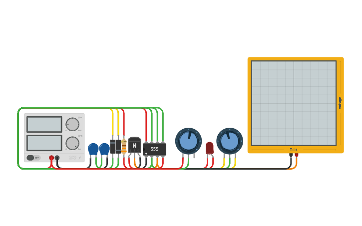 Circuit design 555 PWM Generator - Tinkercad