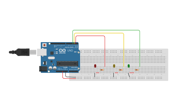 Circuit design Arduino Simulacion Semaforo Carlos Moreno - Tinkercad