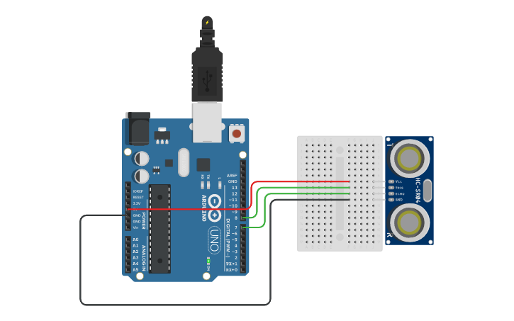 Circuit design Cảm biến sóng âm - Tinkercad