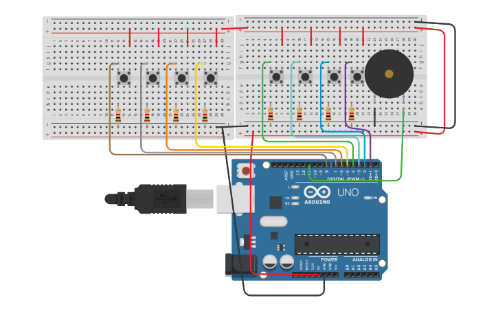 Circuit design ECE 198 - Keyboard | Tinkercad