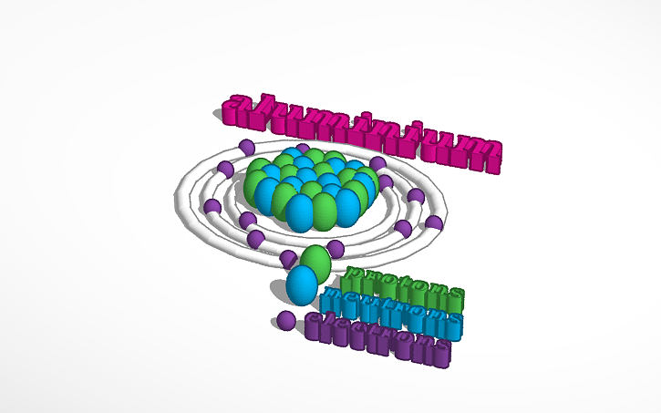 3d Design Aluminium Atom Tinkercad