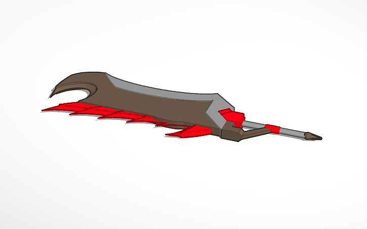3D design Shadow Shark's Ravager Blade "Scarlet Scythe" | Tinkercad