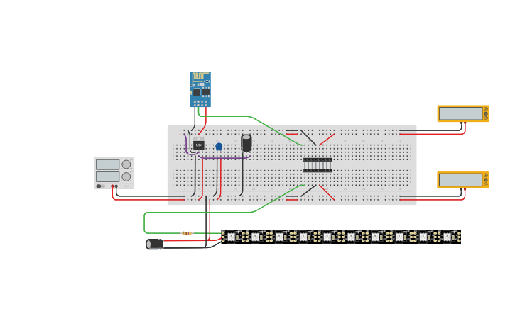 Circuit design ESP01 + Voltage Regulator + Addressable RGB LED strip ...