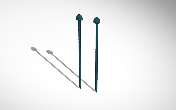 3D design Knitting Needles - Tinkercad