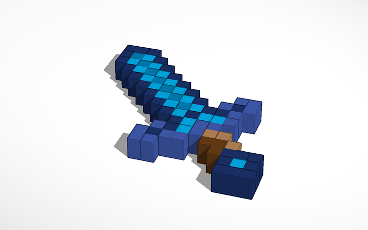 3D design minecraft sword | Tinkercad
