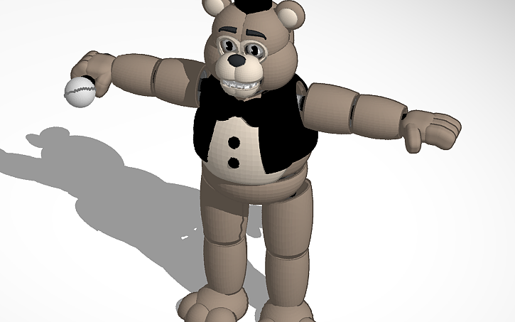 3D design cartoon freddy - Tinkercad